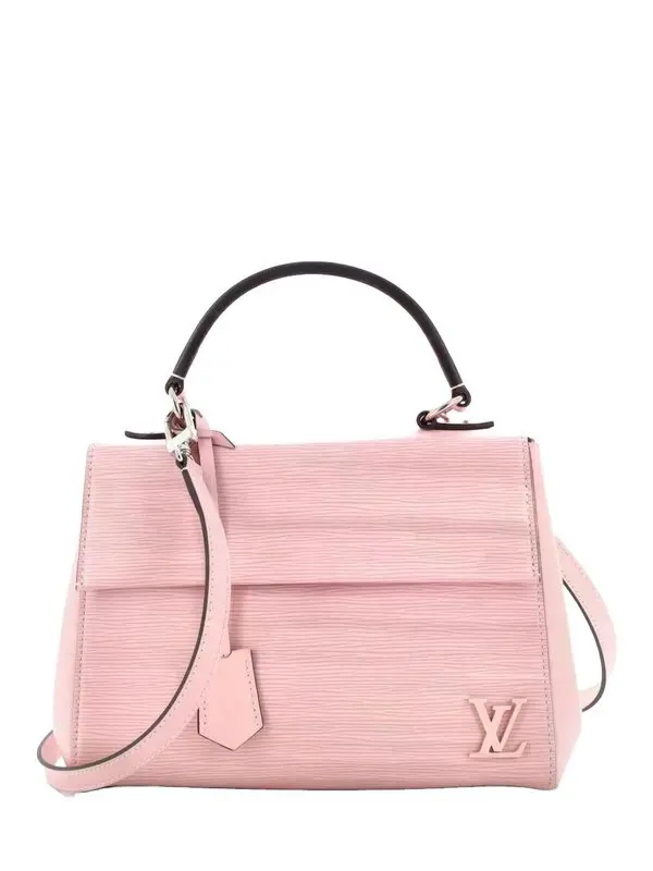 LOUIS VUITTON Cluny Top Handle Bag Epi Leather Mini Satchel - Pink