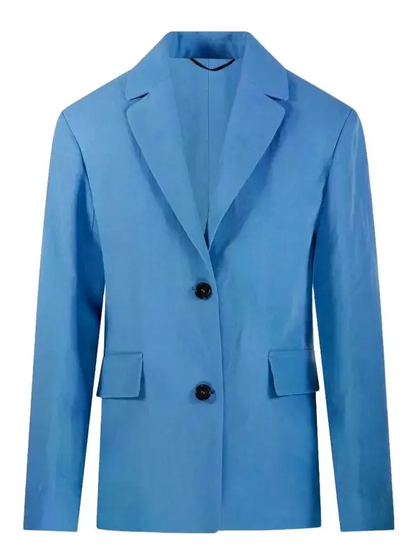 Max Mara Button Notched Blazer - Blue