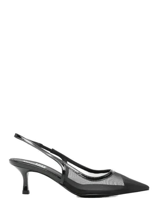 Moschino Mesh Point-toe Pumps - Black