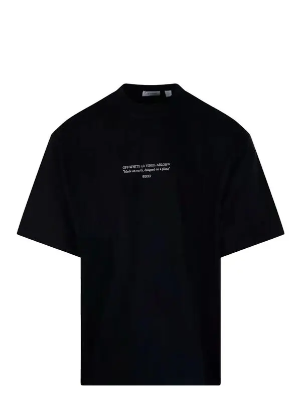 Off-White Crew-neck Printed T-shirt - Black