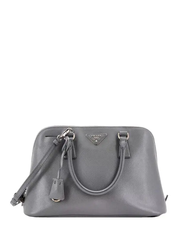 Prada Promenade Bag Saffiano Leather Medium Satchel - Grey