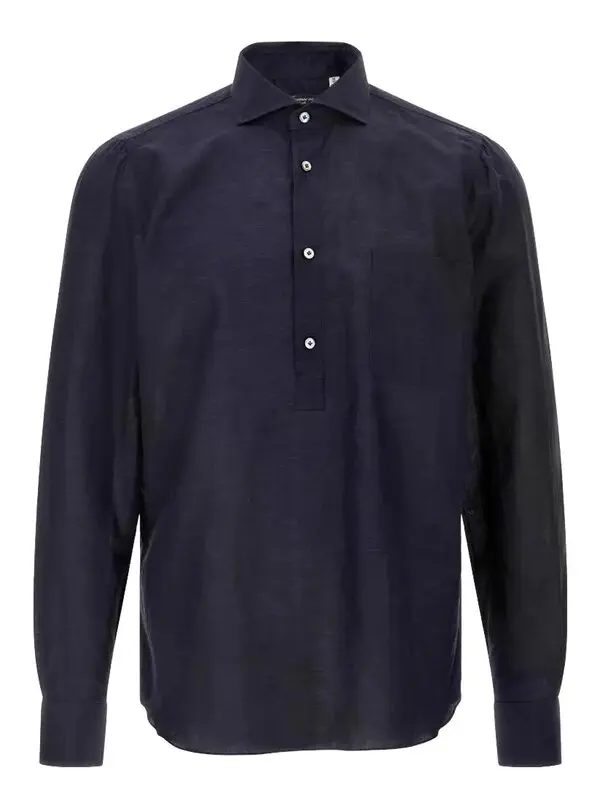 FINAMORE 1925 Breast Pocket Shirt - Blue