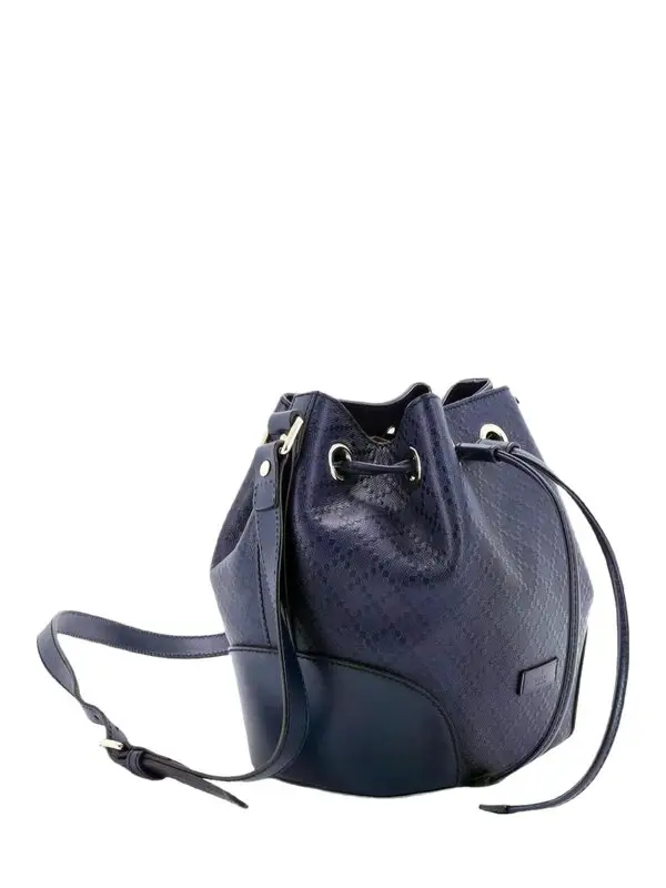 Gucci Bright Diamante Leather Large Bucket Bag - Blue