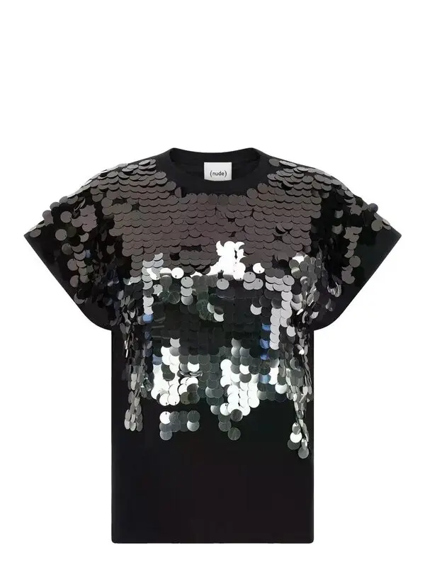 NUDE Sequin T-shirt - Black