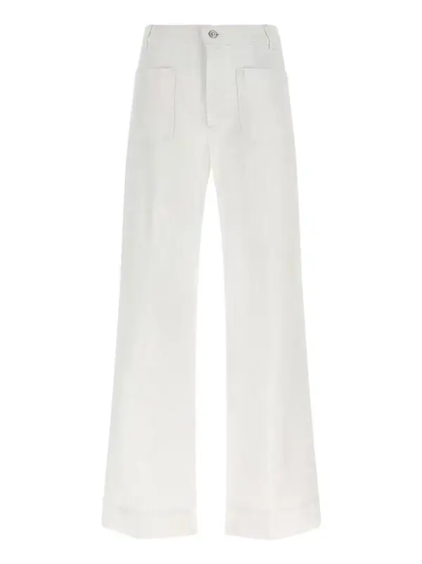 Victoria Beckham Alina Wide Leg Jeans - White