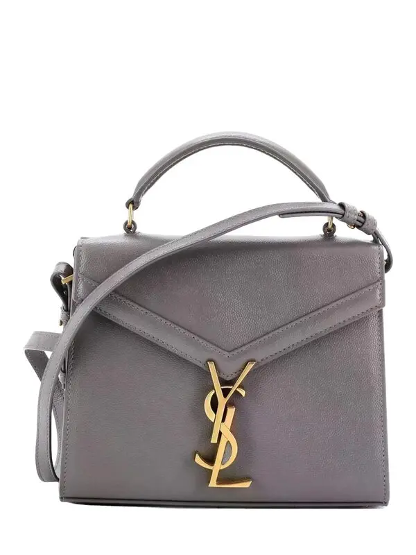 Saint Laurent Cassandra Top Handle Mini Shoulder Bag - Grey