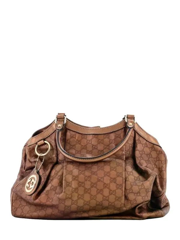 Gucci Sukey Sisma Leather Large Tote - Brown