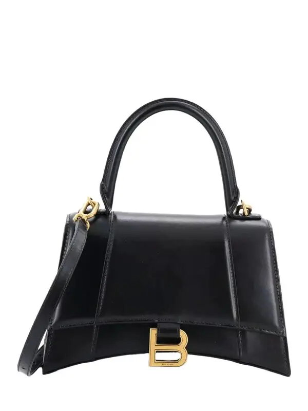 Balenciaga Hourglass Sling Small Shoulder Bag - Black