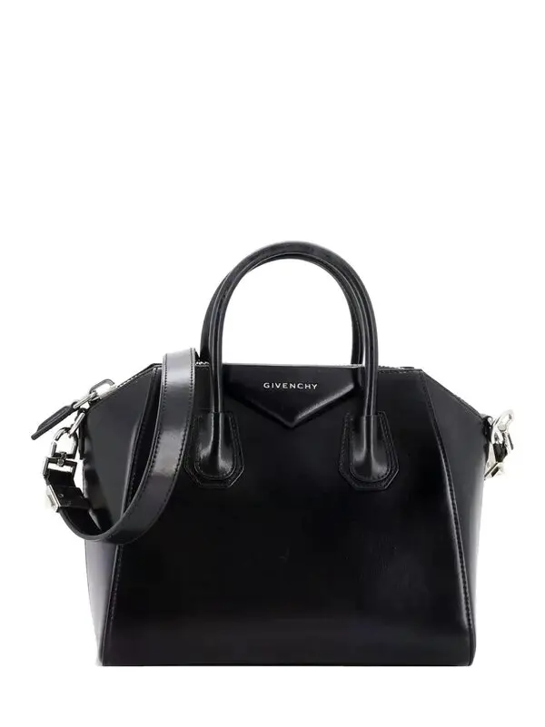 Givenchy Antigona Glazed Leather Small Satchel - Black