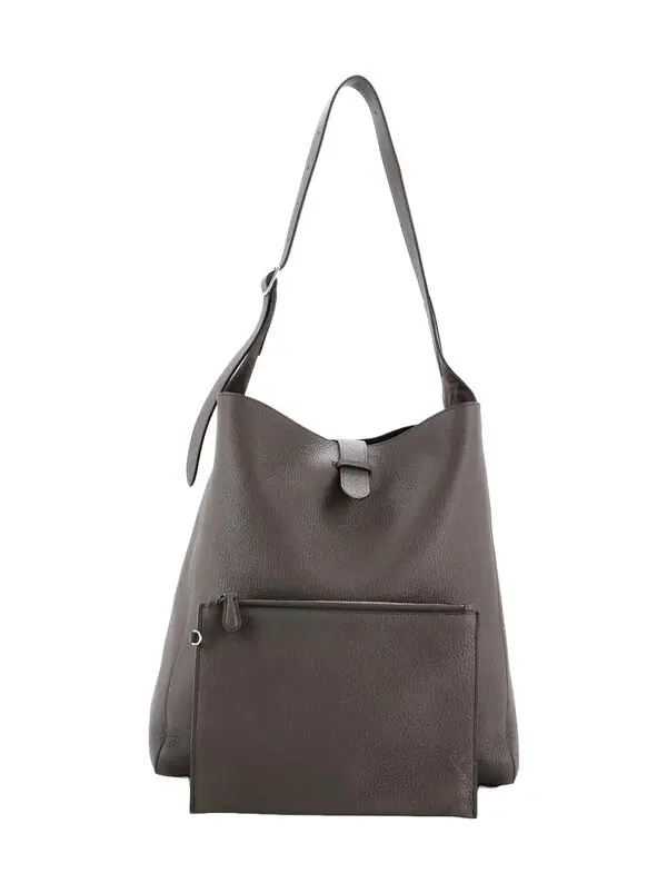 THE ROW Blake Hobo Leather Shoulder Bag - Brown