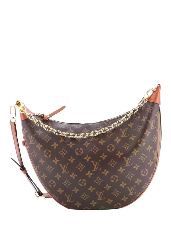 LOUIS VUITTON Loop Reverse Monogram Canvas Hobo Bag - Brown