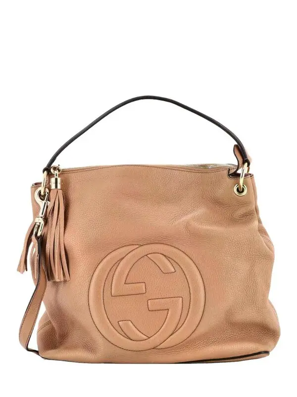 Gucci Soho Convertible Leather Large Hobo Bag - Neutrals