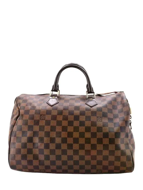 LOUIS VUITTON Speedy Handbag Damier 35 Satchel - Brown