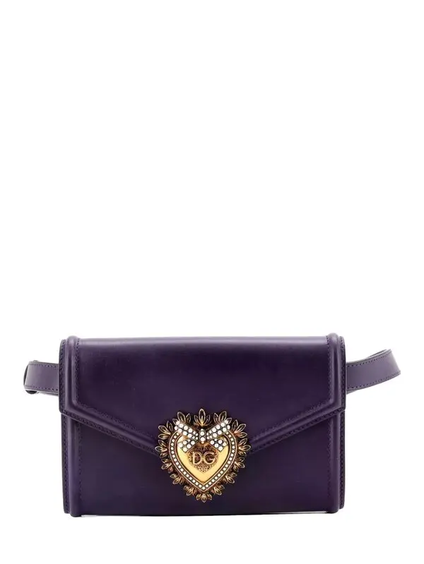 Dolce & Gabbana Devotion Leather Belt Bag - Purple