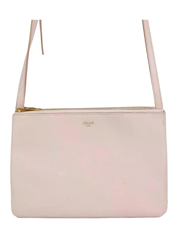 Celine Small Lambskin Trio Crossbody Bag - Pink