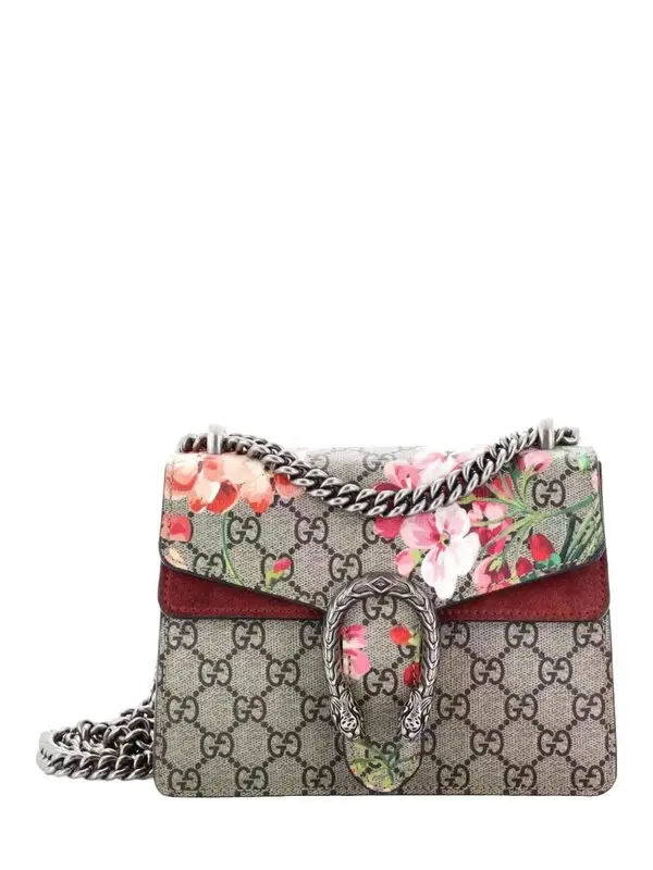 Gucci Dionysus Blooms Print Gg Coated Canvas Mini Shoulder Bag - Brown