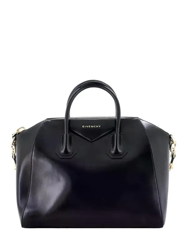 Givenchy Antigona Glazed Leather Medium Satchel - Black