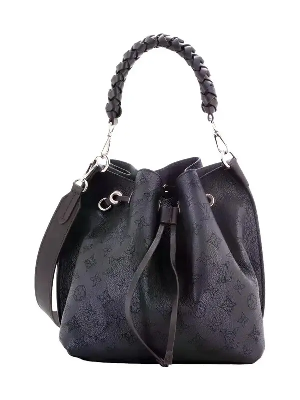 LOUIS VUITTON Muria Mahina Leather Bucket Bag - Black