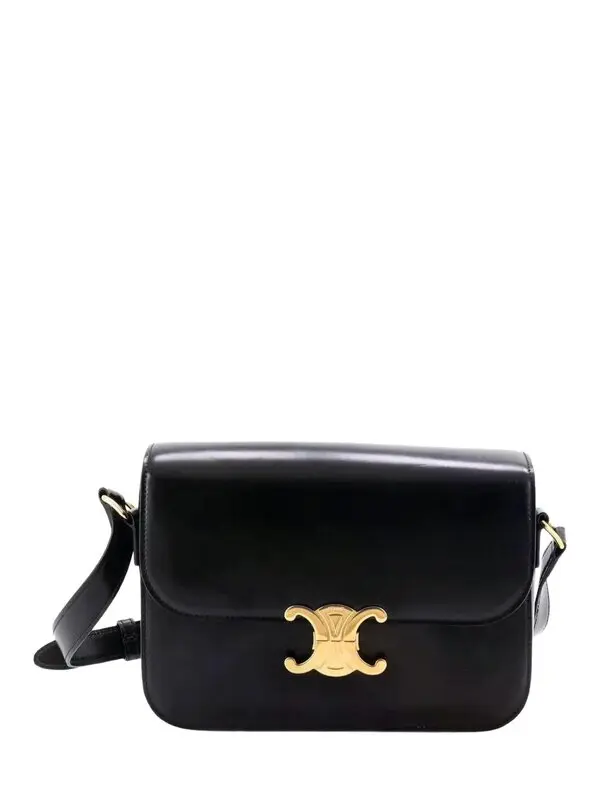 Celine Triomphe Medium Shoulder Bag - Black
