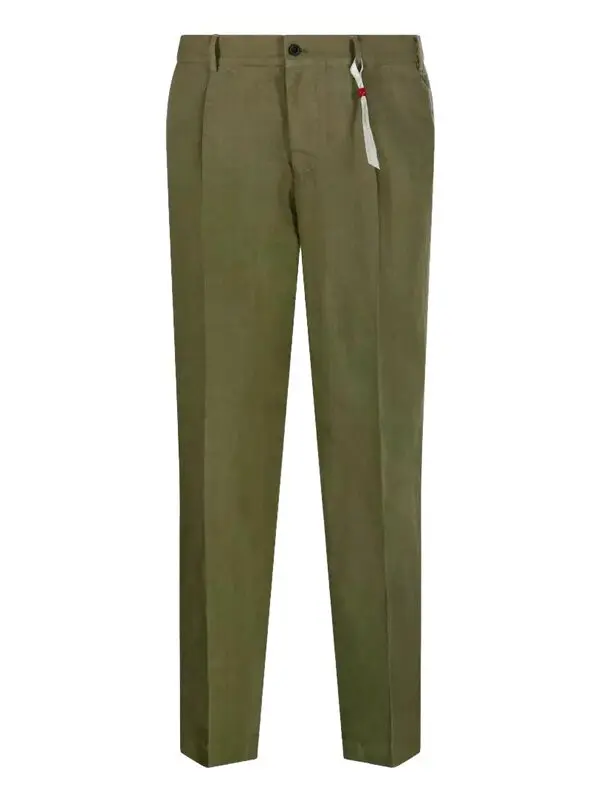 SANTANIELLO Irno Pleated Trousers - Green