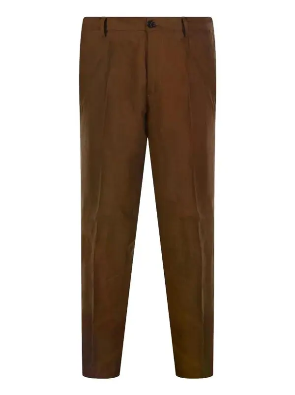 ENTRE AMIS Pleated Trousers - Brown