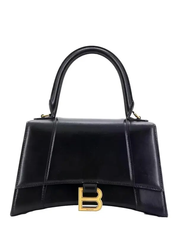 Balenciaga Hourglass Top Handle Satchel - Black