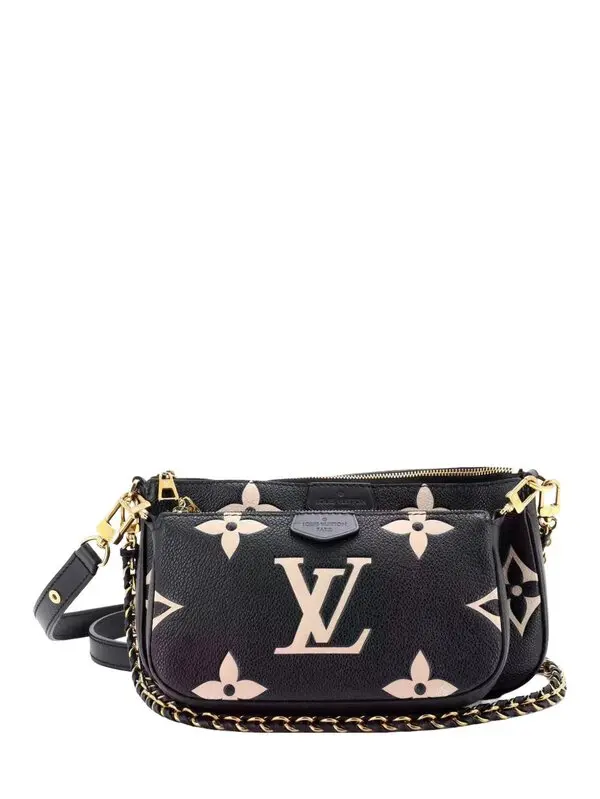 LOUIS VUITTON Multi Pochette Accessoires Bicolor Monogram Empreinte Giant - Black