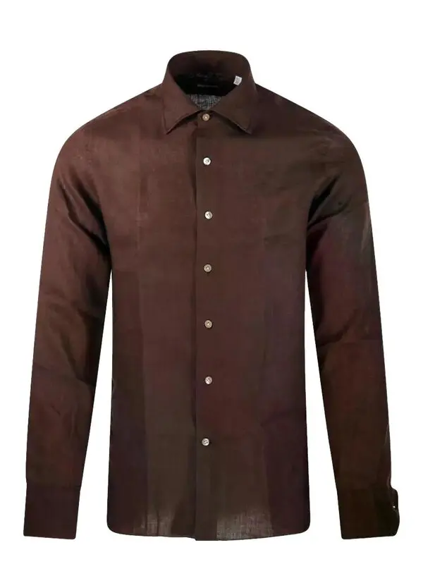 BORRIELLO NAPOLI Button Long-sleeve Shirt - Brown