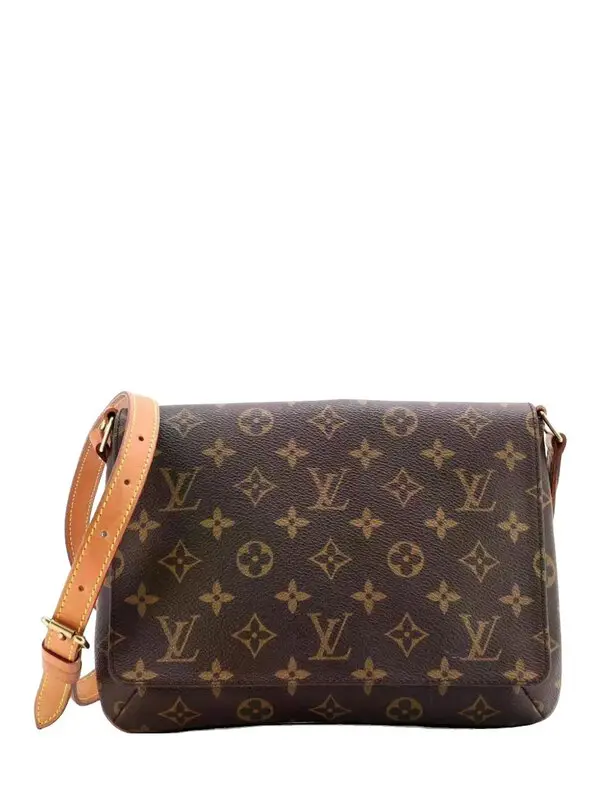LOUIS VUITTON Musette Tango Handbag Monogram Canvas - Brown