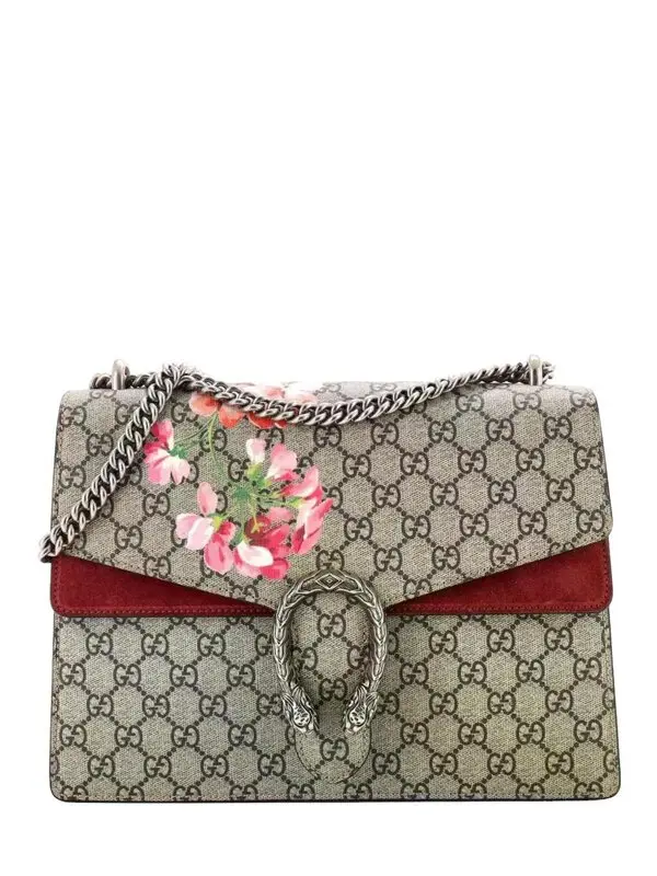 Gucci Dionysus Blooms Print Gg Coated Canvas Medium Shoulder Bag - Brown