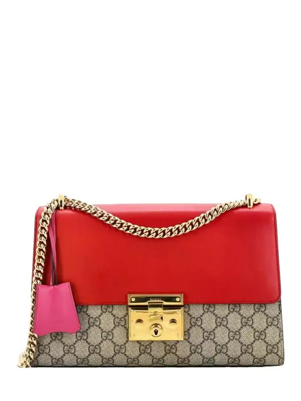 Gucci Padlock Gg Coated Canvas And Leather Shoulder Bag - Multicolour