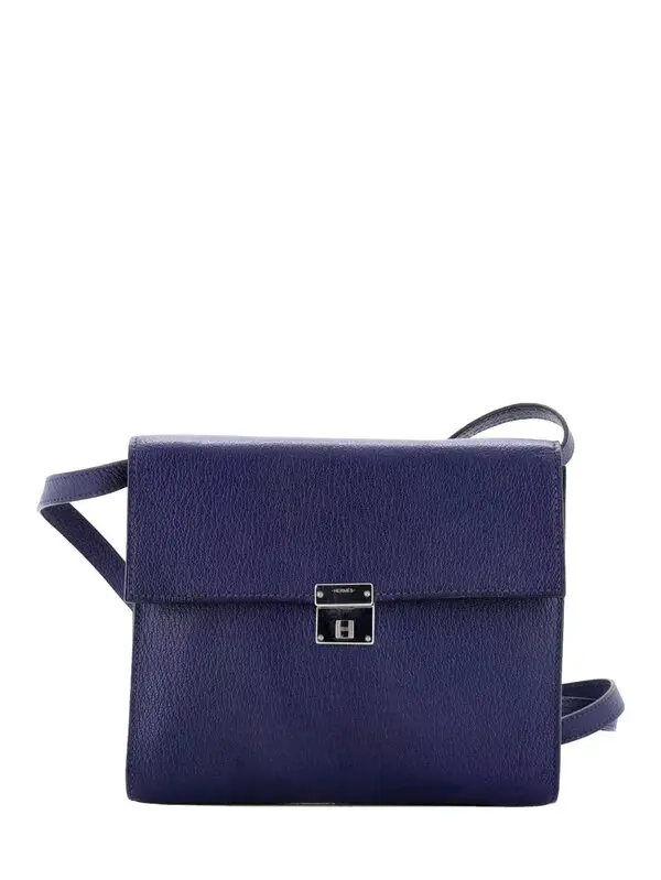 Hermès Clic Wallet On Strap Chevre Mysore 16 Shoulder Bag - Blue