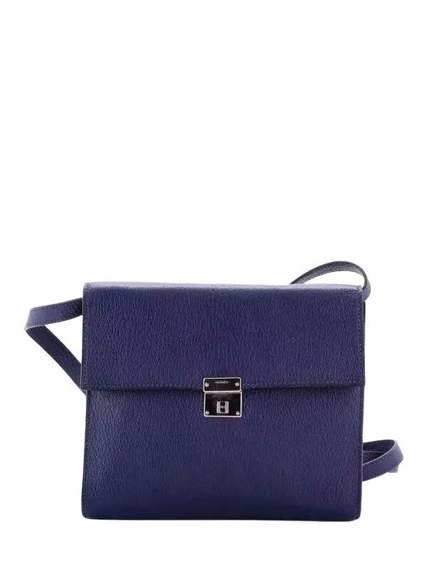 Hermès Clic Wallet On Strap Chevre Mysore 16 Shoulder Bag - Blue