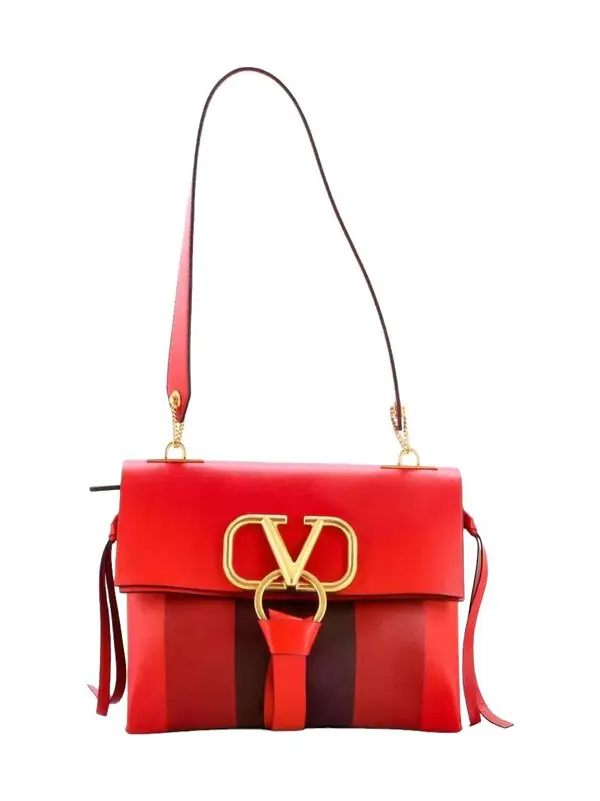 Valentino Garavani Vring Leather Small Shoulder Bag - Red