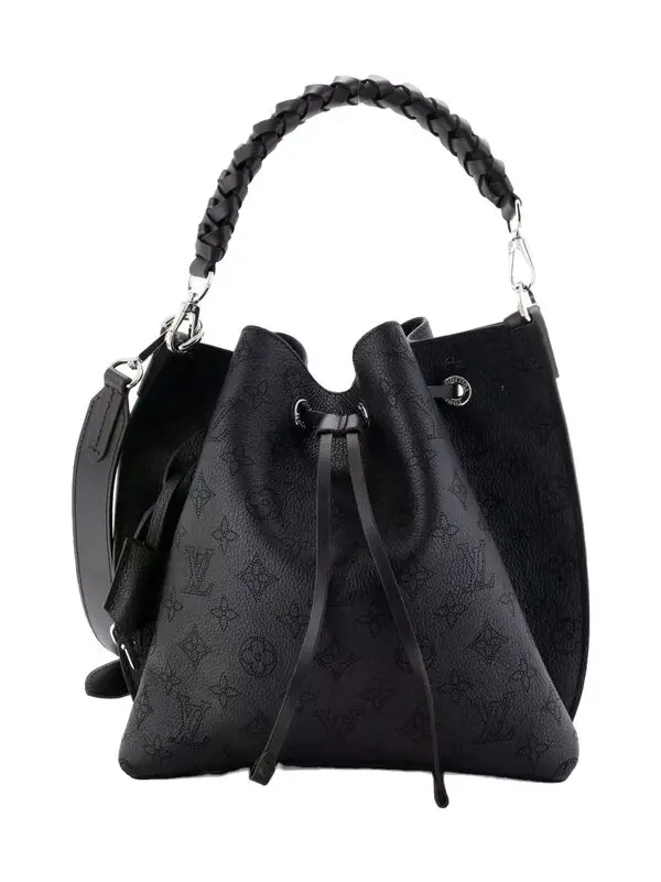 LOUIS VUITTON Muria Mahina Leather Bucket Bag - Black