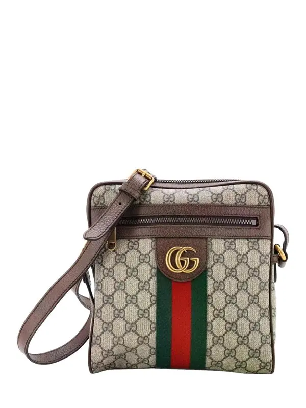 Gucci Ophidia Messenger Bag Gg Coated Canvas Small - Brown