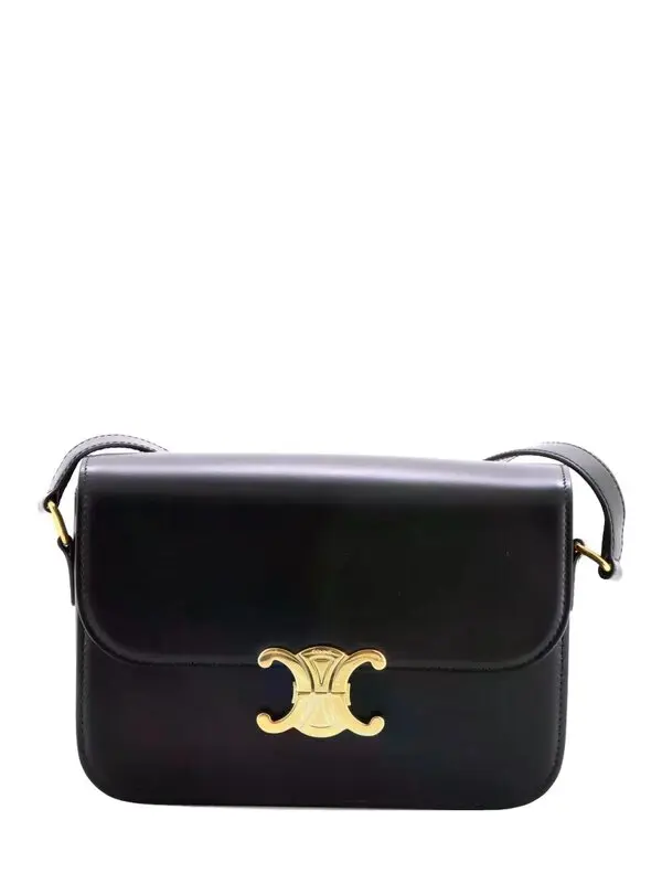Celine Triomphe Medium Shoulder Bag - Black