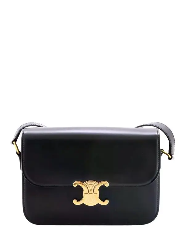 Celine Triomphe Medium Shoulder Bag - Black