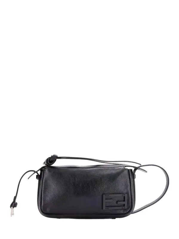 Fendi Leather Mini Shoulder Bag - Black