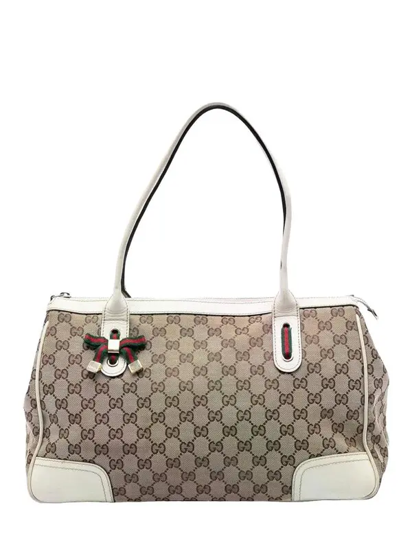 Gucci Gg Canvas Princy Shoulder Bag - White