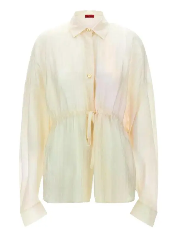THELATEST Striped Button Shirt - Neutrals