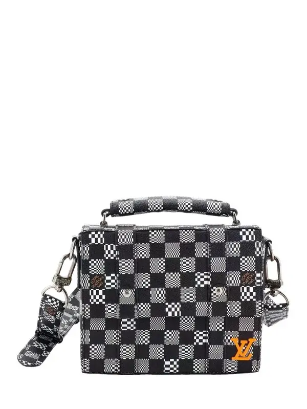 LOUIS VUITTON Soft Trunk Messenger Bag Distorted Damier - Black