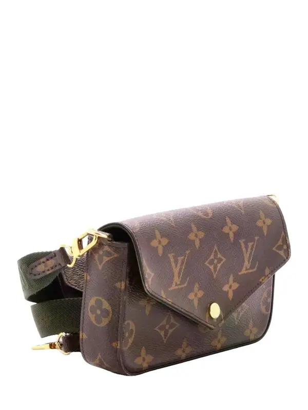 LOUIS VUITTON Felicie Strap & Go Handbag Monogram Canvas - Brown