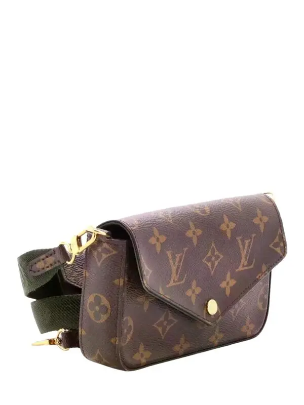 LOUIS VUITTON Felicie Strap & Go Handbag Monogram Canvas - Brown