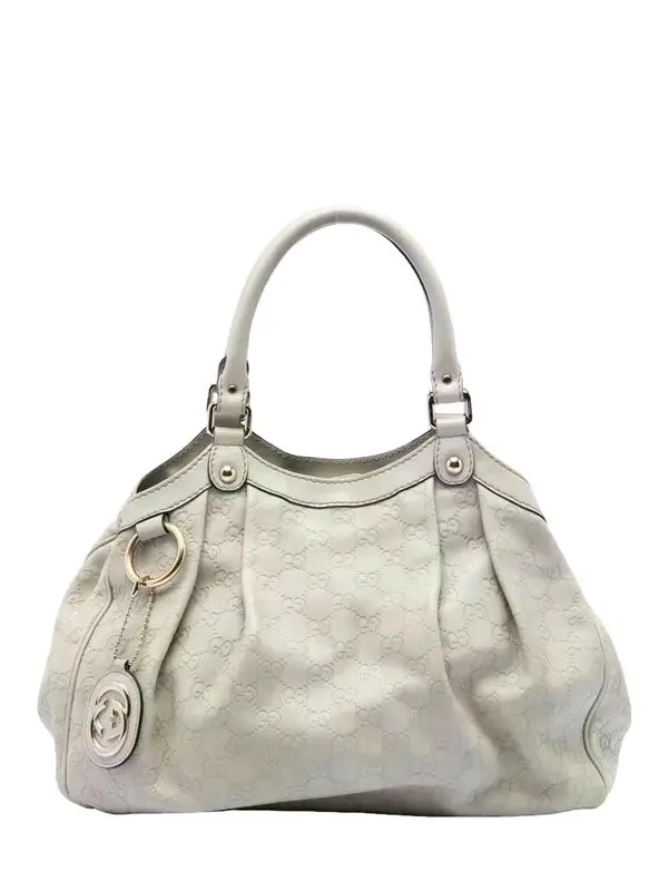 Gucci Medium Sima Sukey Tote Bag - White