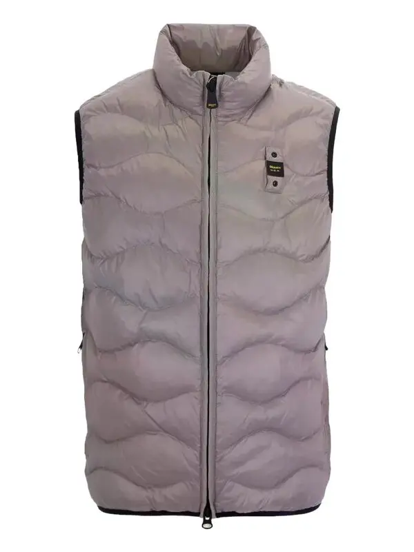 BLAUER. Padded Zip-up Gilet - Grey