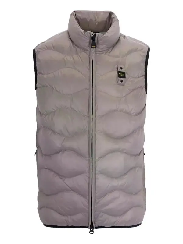 BLAUER. Padded Zip-up Gilet - Grey
