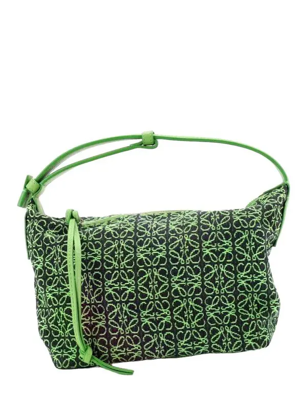 Loewe Cubi Anagram Jacquard Small Hobo Bag - Green