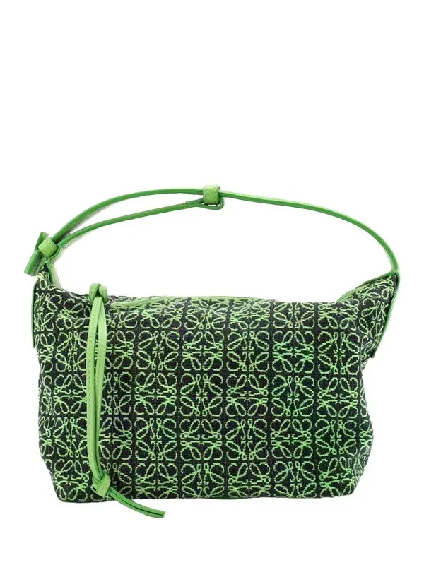 Loewe Cubi Anagram Jacquard Small Hobo Bag - Green