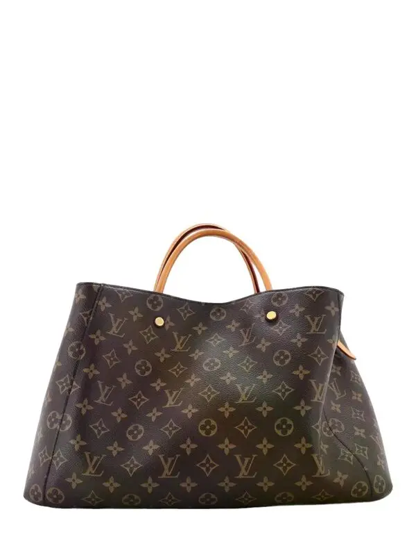 LOUIS VUITTON Montaigne Gm Monogram Canvas Tote Bag - Brown